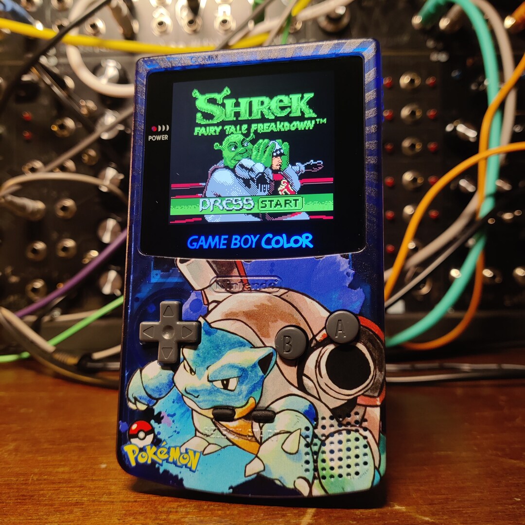 Gameboy Color Blastoise Recapped- Retro Pixel IPS - Etsy