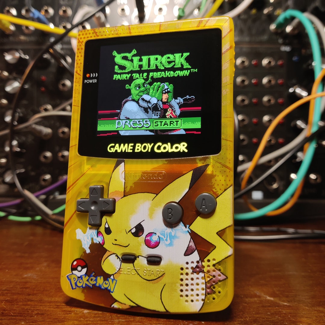 Gameboy Color Pikachu Recapped- Retro Pixel IPS - Etsy