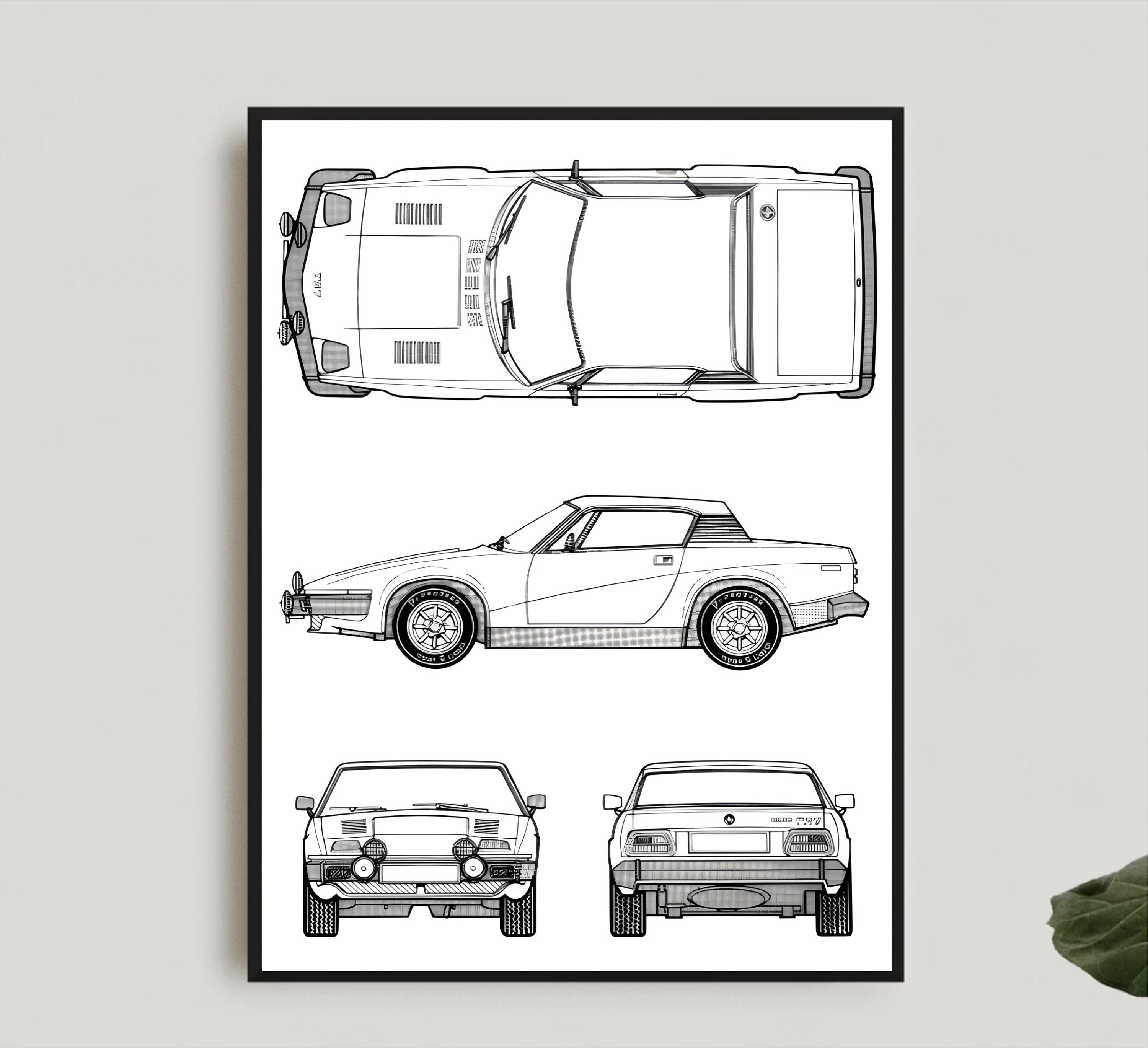 Triumph TR7 Blueprints Schematics Diagram Poster Choose Size - Etsy