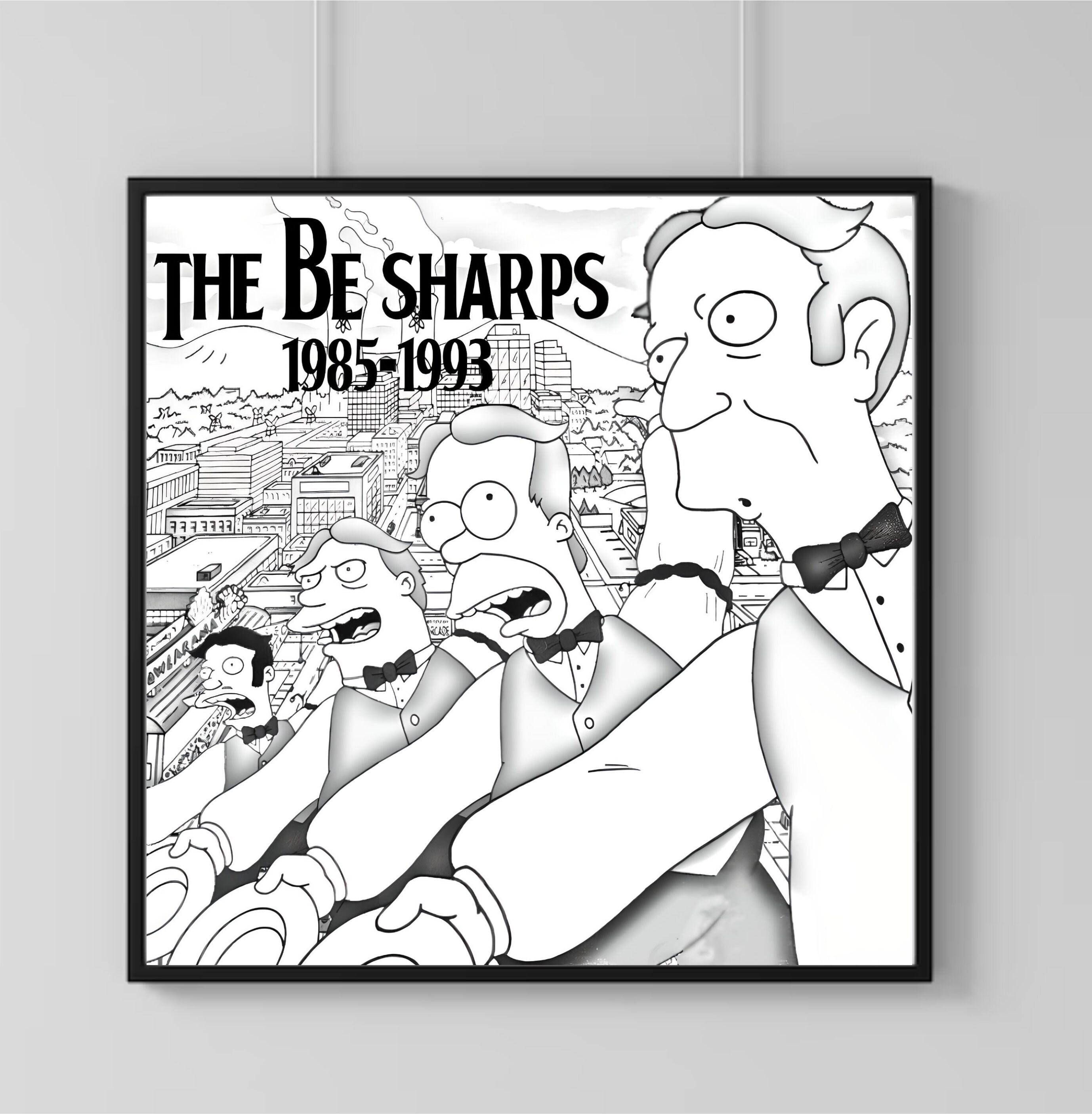 The Simpsons Square Print the Be Sharps Simpsons Poster Simpsons Art ...