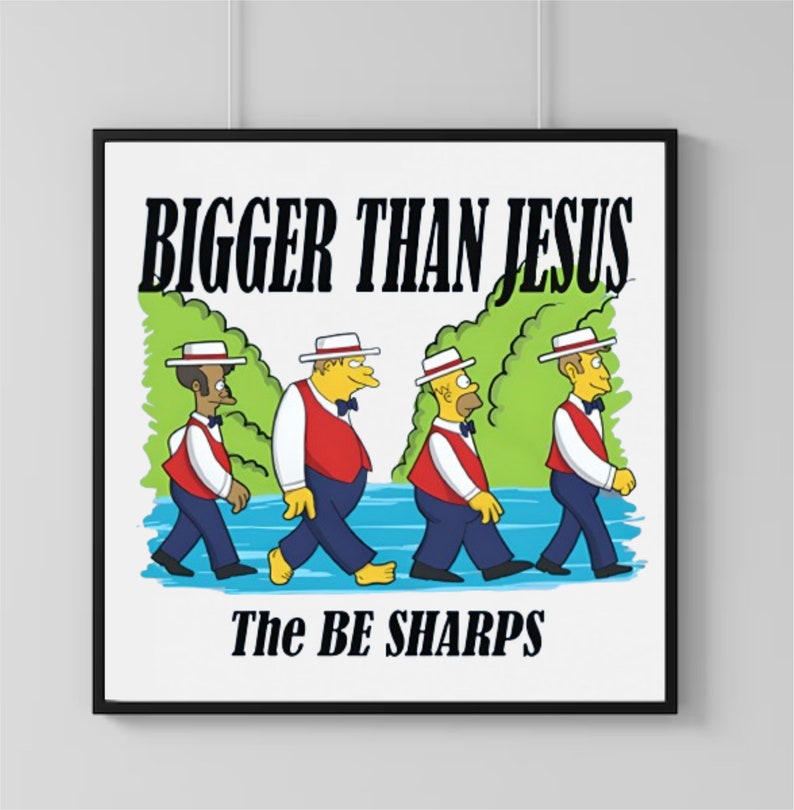 The Simpsons Square Print the Be Sharps Album Cover Bigger Than Jesus ...