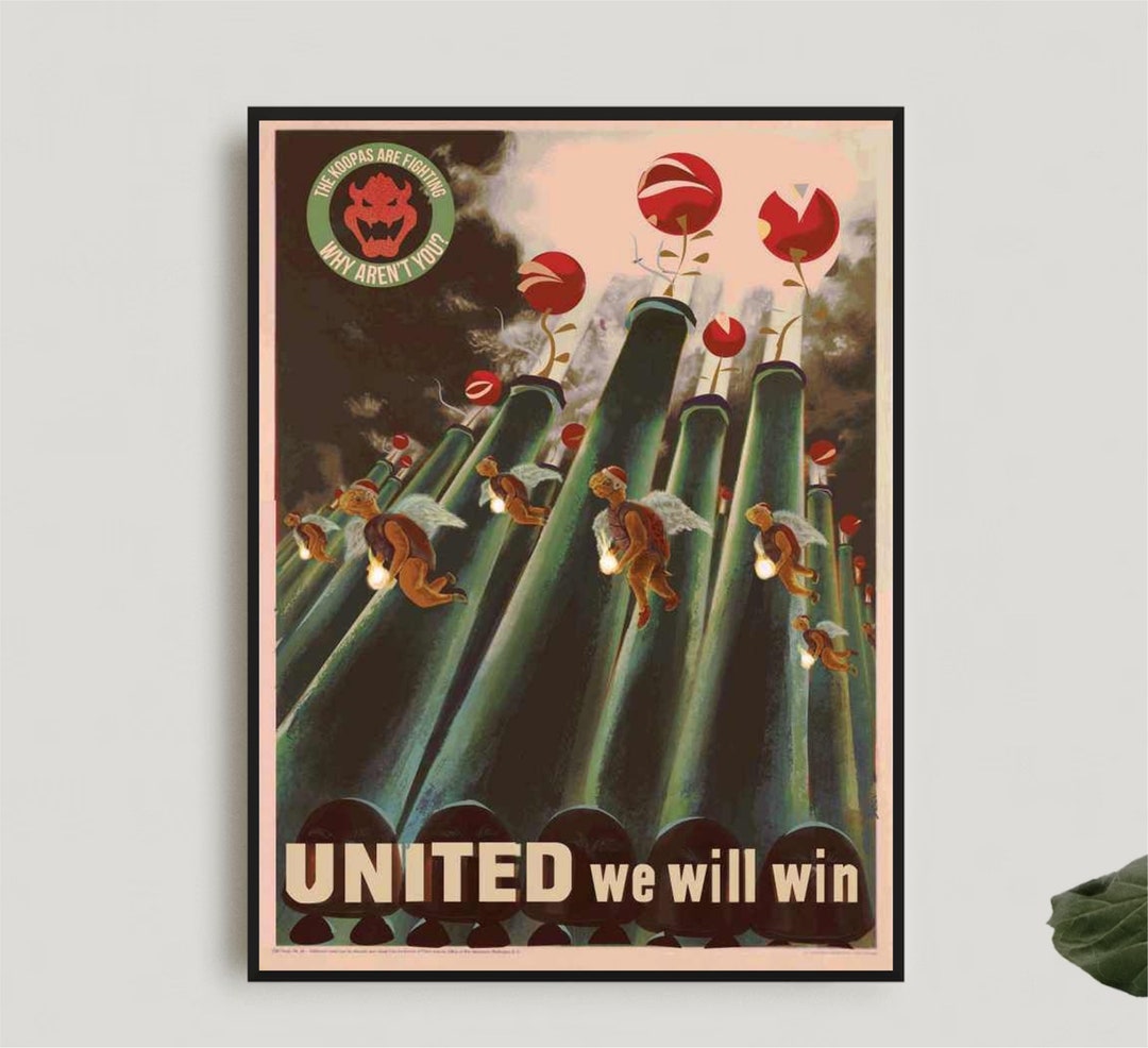 Super Mario Propaganda Posters Bowser WW2 Cold War Style Soviet Poster ...
