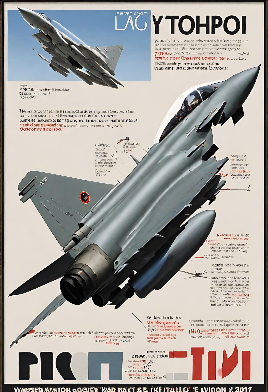 RAF Typhoon British Fighter Jet Aviation Poster 45cm X 60cm - Etsy Canada