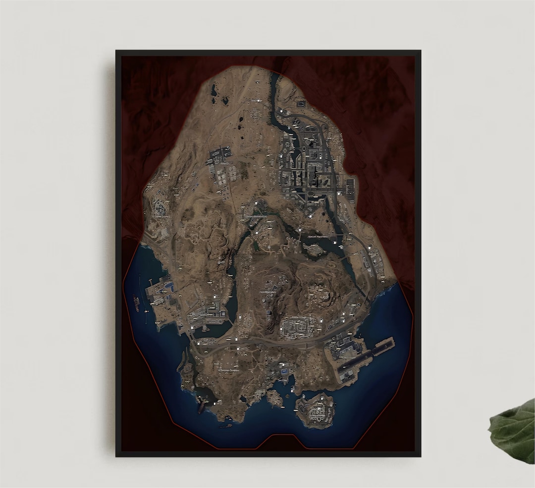 Al Mazrah Map Call of Duty Modern Warfare Warzone 2 MW2 Game Map Poster ...
