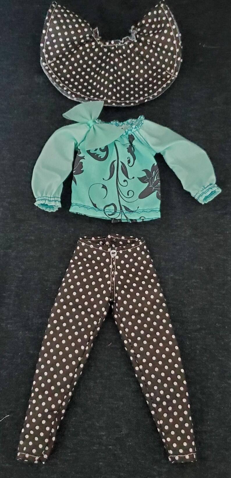 Curvy Doll Fashions: Fluted Overlay, Gathered Long Sleeve Blouse, Polka ...