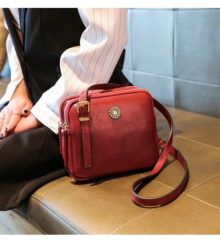 Vintage Style Shoulder Bag Square Crossbody Bags Women Compartment ...
