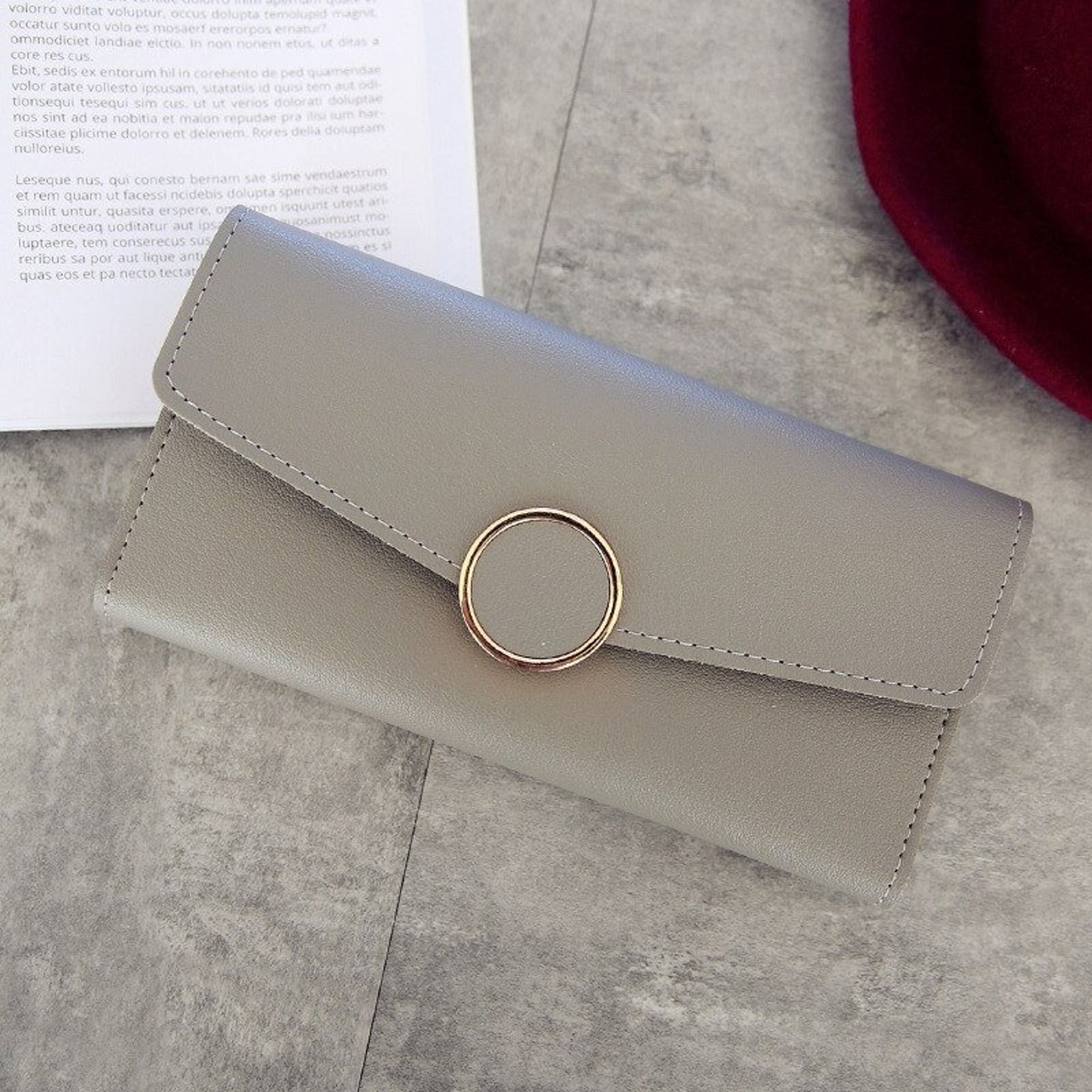 Long Women's Wallet Purses Luxury Circle Shap Wallets for - Etsy