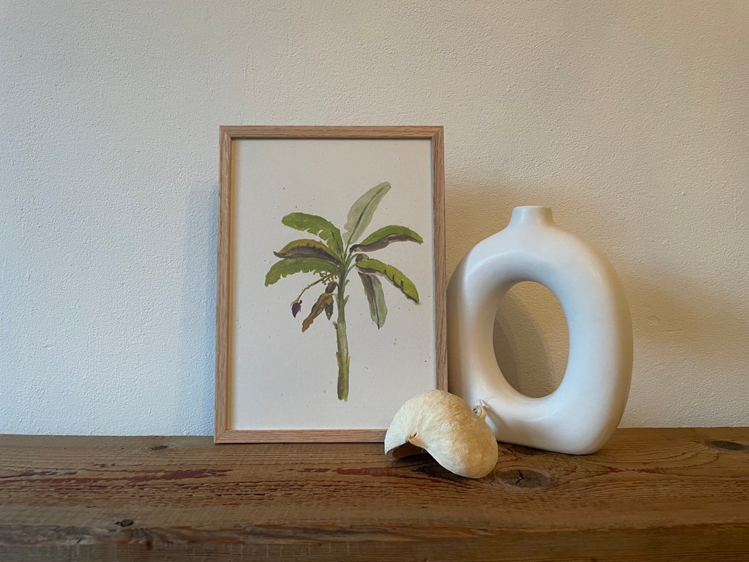 Poster banana Tree Watercolor Poster A4 Hand-painted - Etsy
