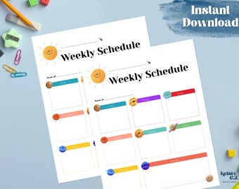 Editable Schedule/ Editable Homeschool Schedule/ Schedule for - Etsy