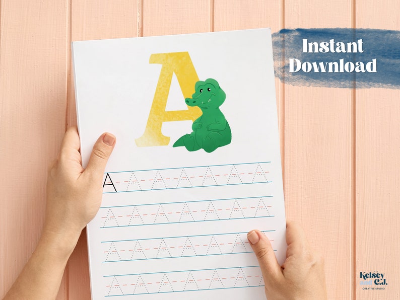 Alphabet Uppercase Letter Tracing Homeschool Printable - Etsy