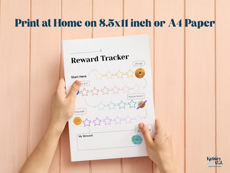 Reward Chart for Kids, Outer Space Themed Behavior Chart, Cute ...