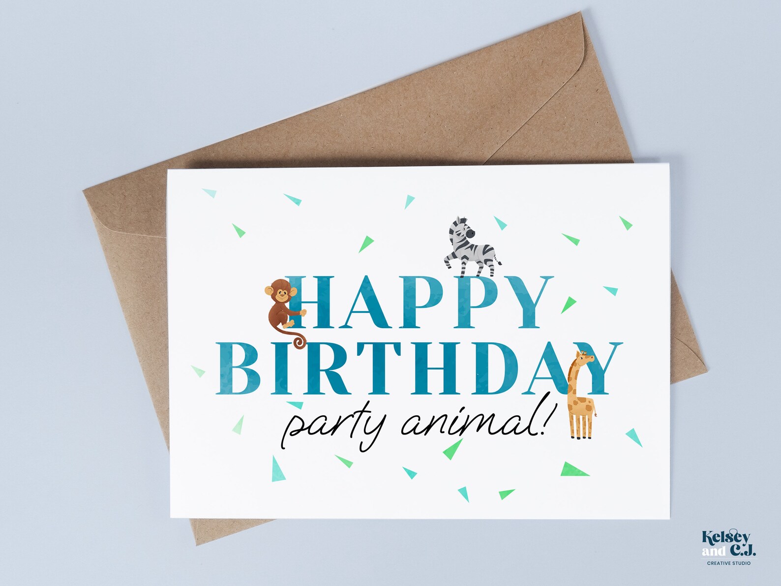 Printable Happy Birthday Card, Instant Download Party Animal Card ...
