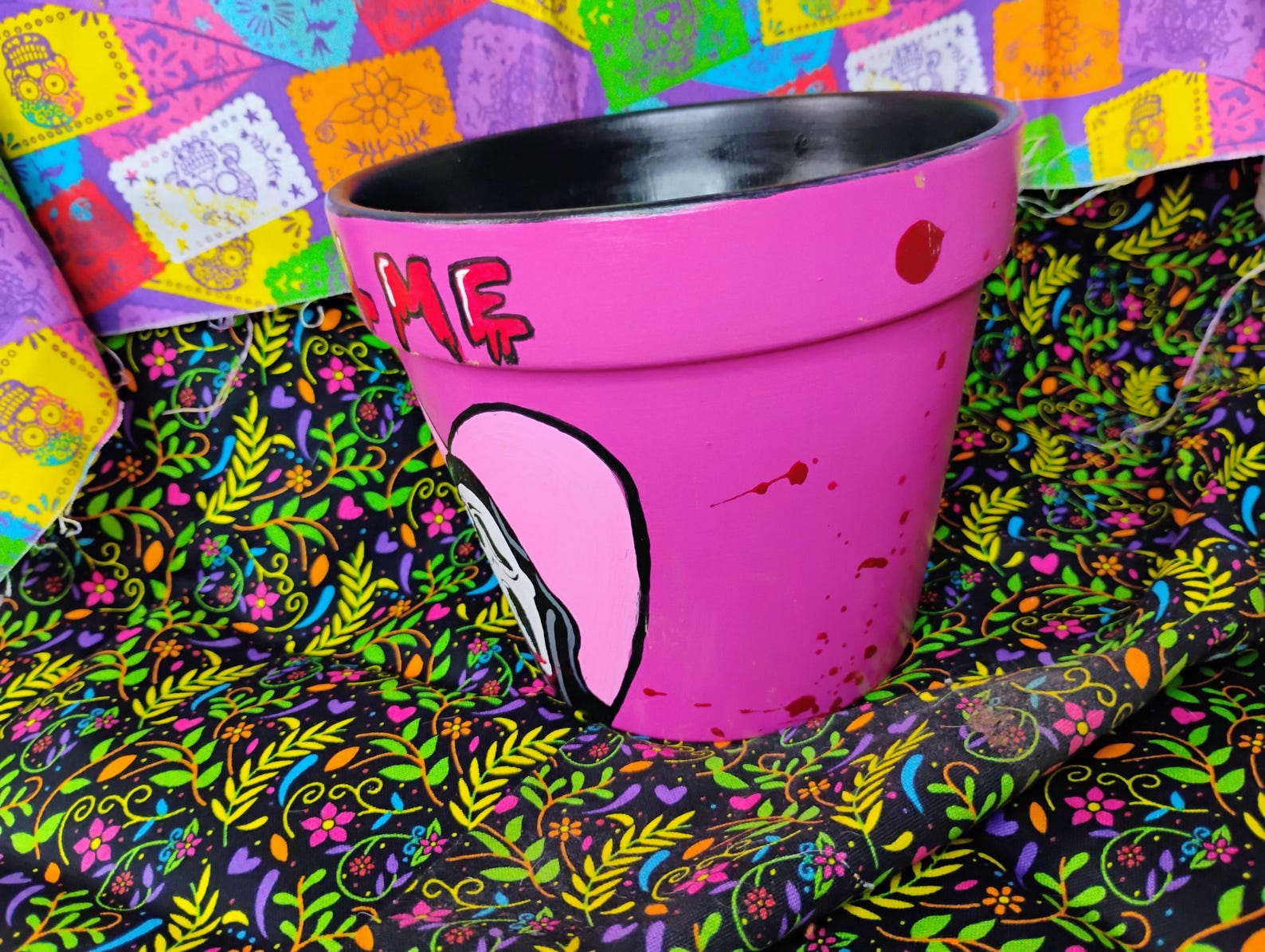 Scream Hand Painted Terracotta Pot - Etsy