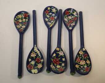 Painted Wooden Spoons - Etsy
