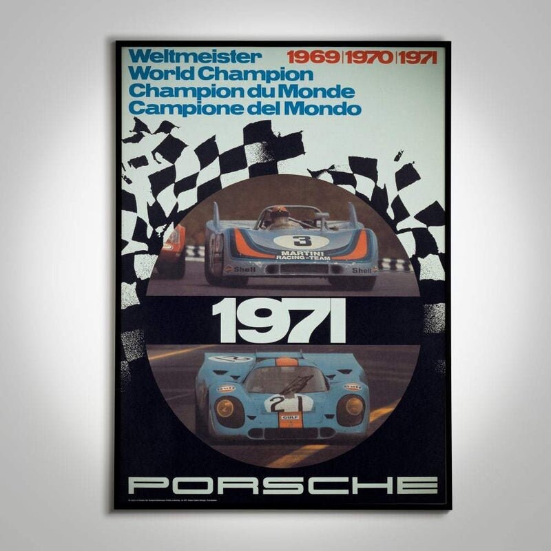 1971 World Champion Racing Poster - Etsy