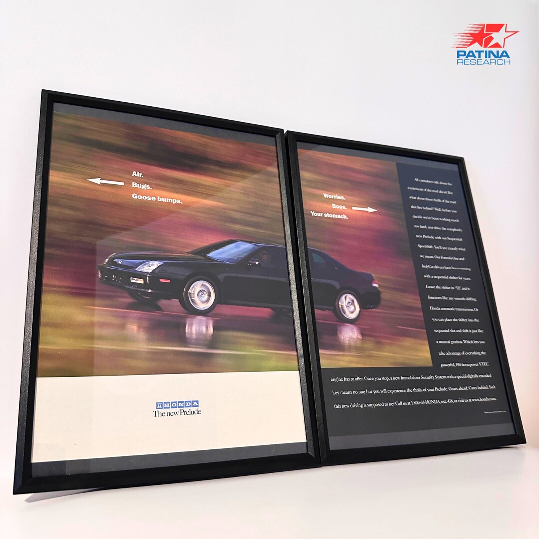HONDA Prelude Air.bugs.goose Bumps. Framed Ad - Etsy