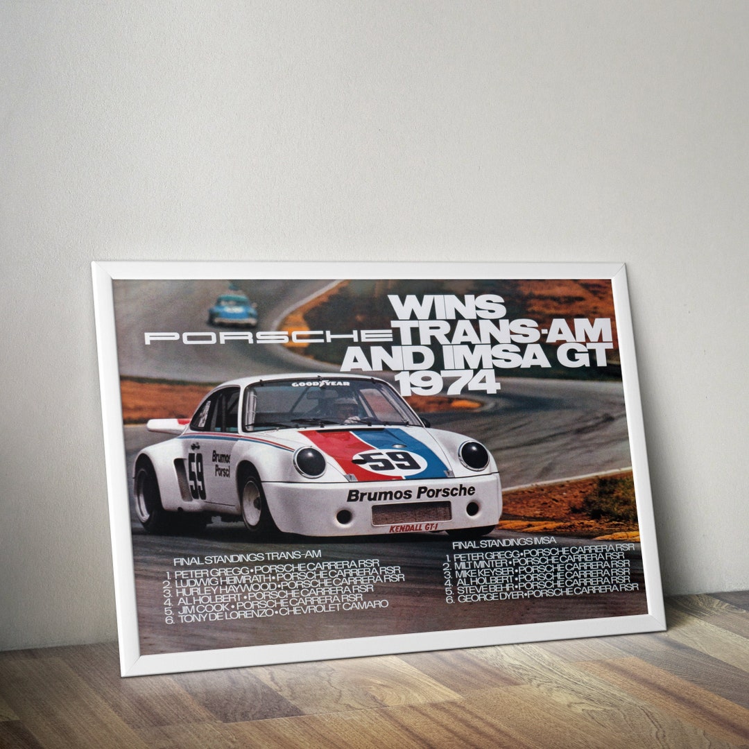 Brumos 911 Trans-am and Imsa GT 1974 Poster - Etsy Canada