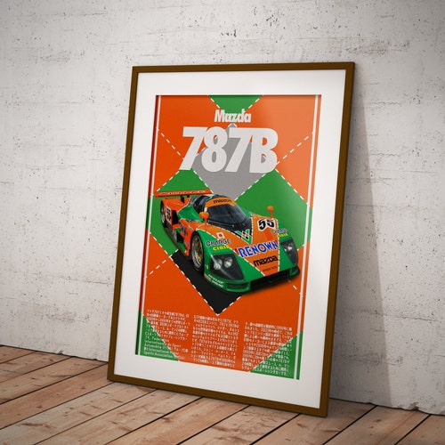 Mazda 787B Poster Print 787 B Iconic Endurance Race Car - Etsy