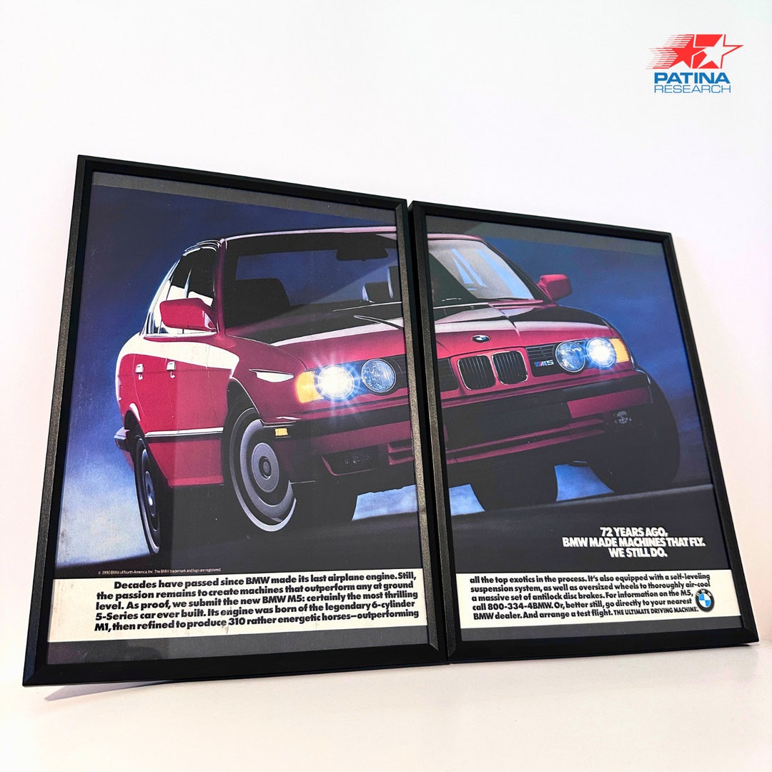 BMW M5 72 Years Ago Bmw Made Machines That Fly Framed Ad - Etsy