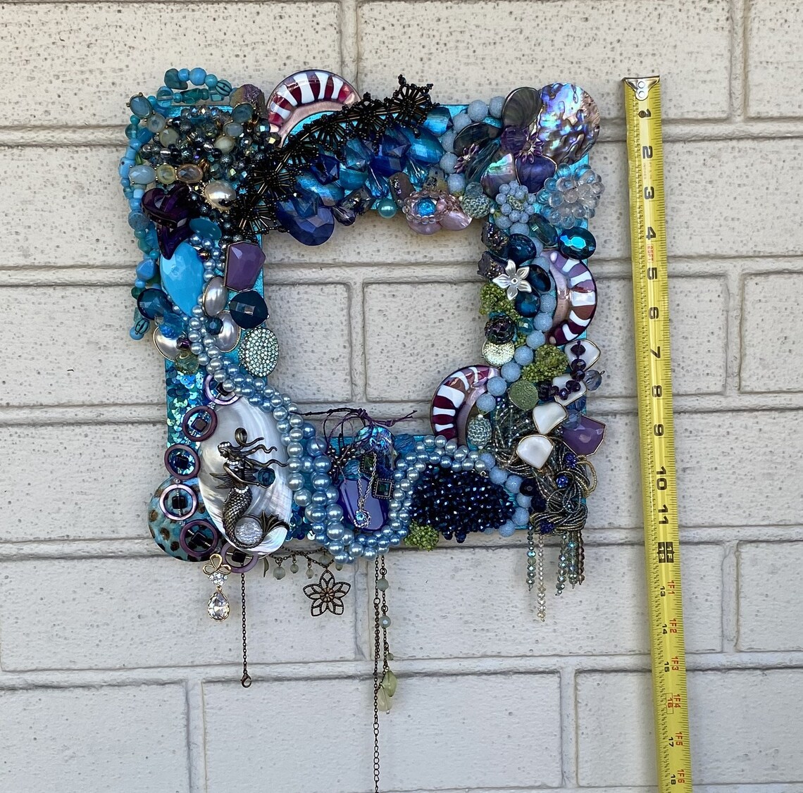 Jewelry Wall Art, Maximalist Frame Art, the Mermaid's Lair, Colorful ...