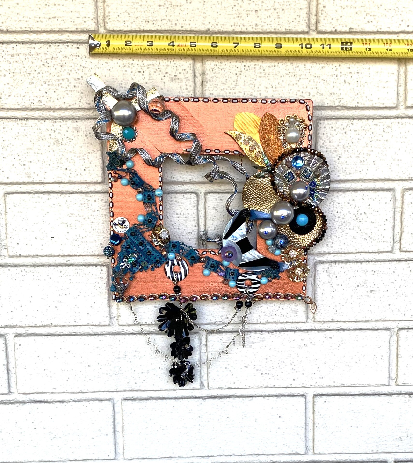 Jewelry Wall Art, Maximalist Frame Art, "grunge", Upcycled Wall Art - Etsy