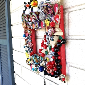 Jewelry Wall Art, Maximalist Frame Art, "duck, Duck, Zebra", Abstract ...