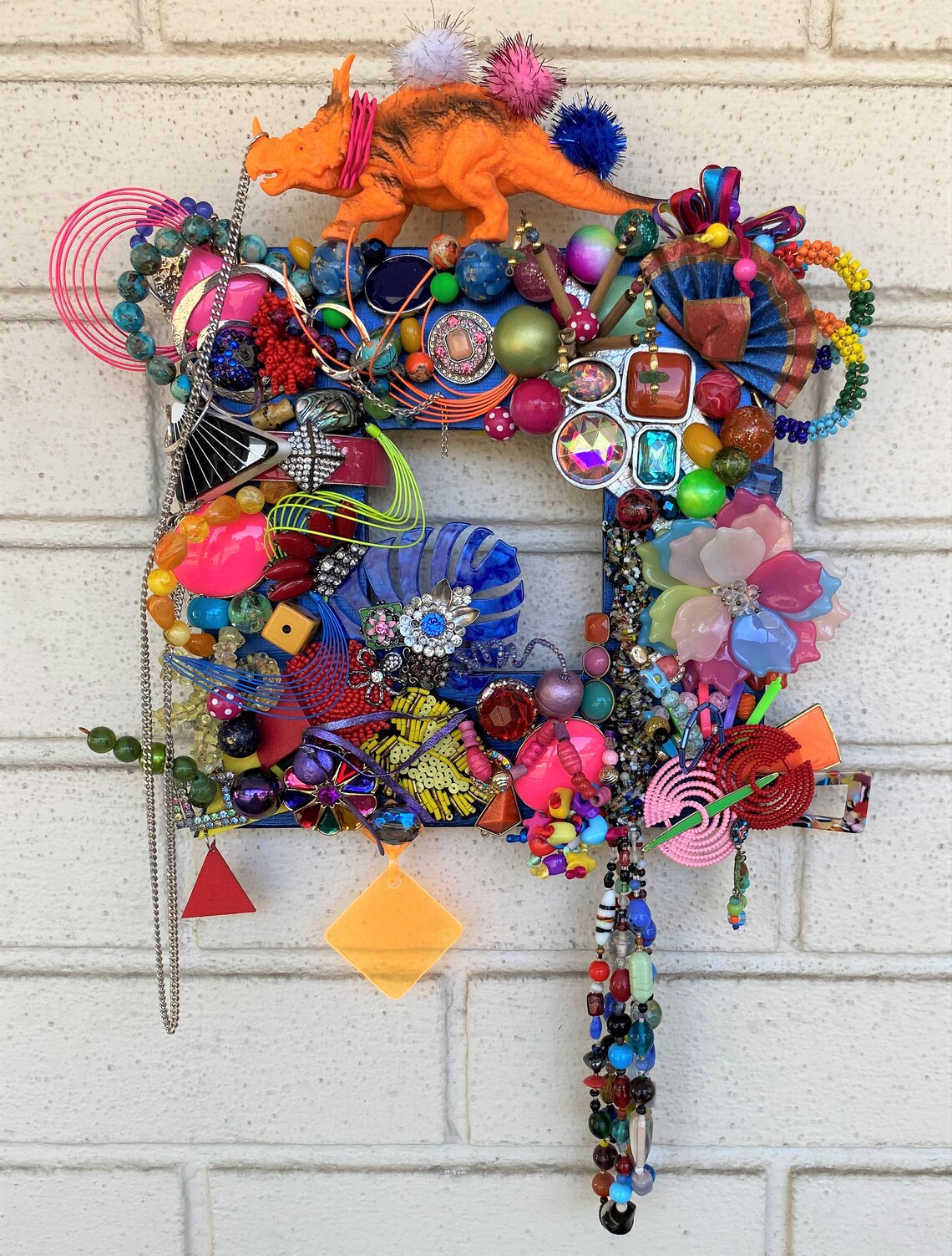 Jewelry Wall Art, Maximalist Frame Art, pompoms Are Always a Girl's ...