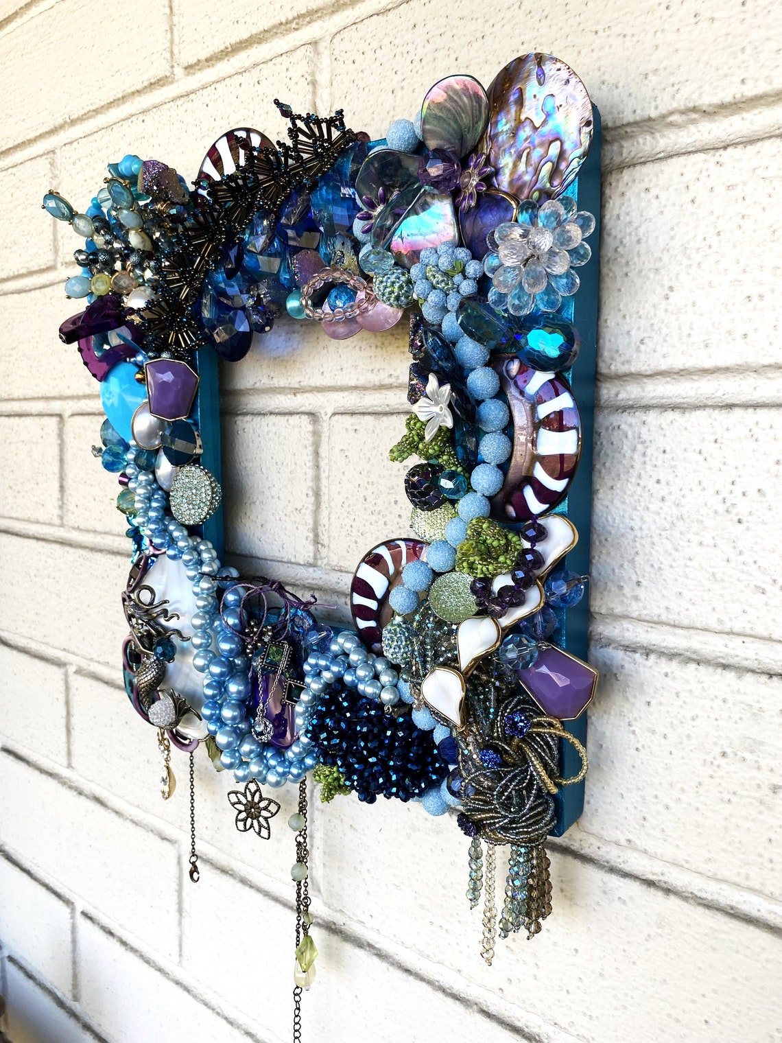 Jewelry Wall Art, Maximalist Frame Art, the Mermaid's Lair, Colorful ...