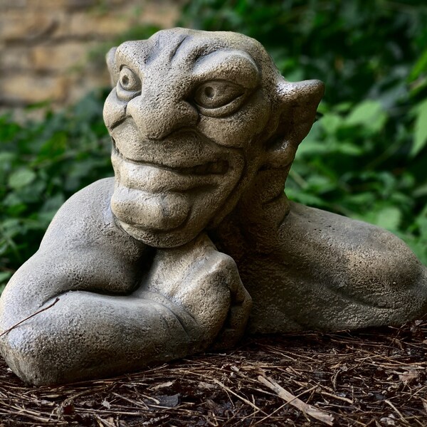 Concrete Devil Statue - Etsy