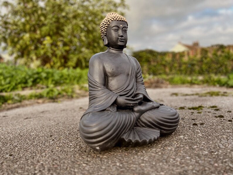 Buddha Figurine Stone Sitting Buddha, Religious Statues, Big Praying ...