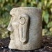 Handmade Concrete Figure on Stand Head Statue Shaped Stone, Stone Vase ...