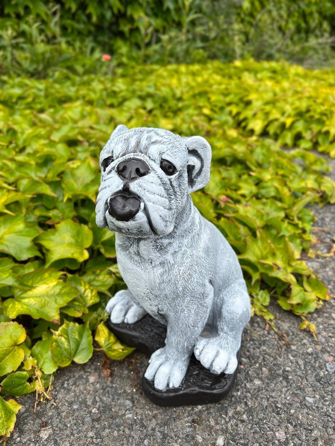 Cast Stone Boxer Dog Statue for Home Decor, Cement Boxer Dog Figurine ...