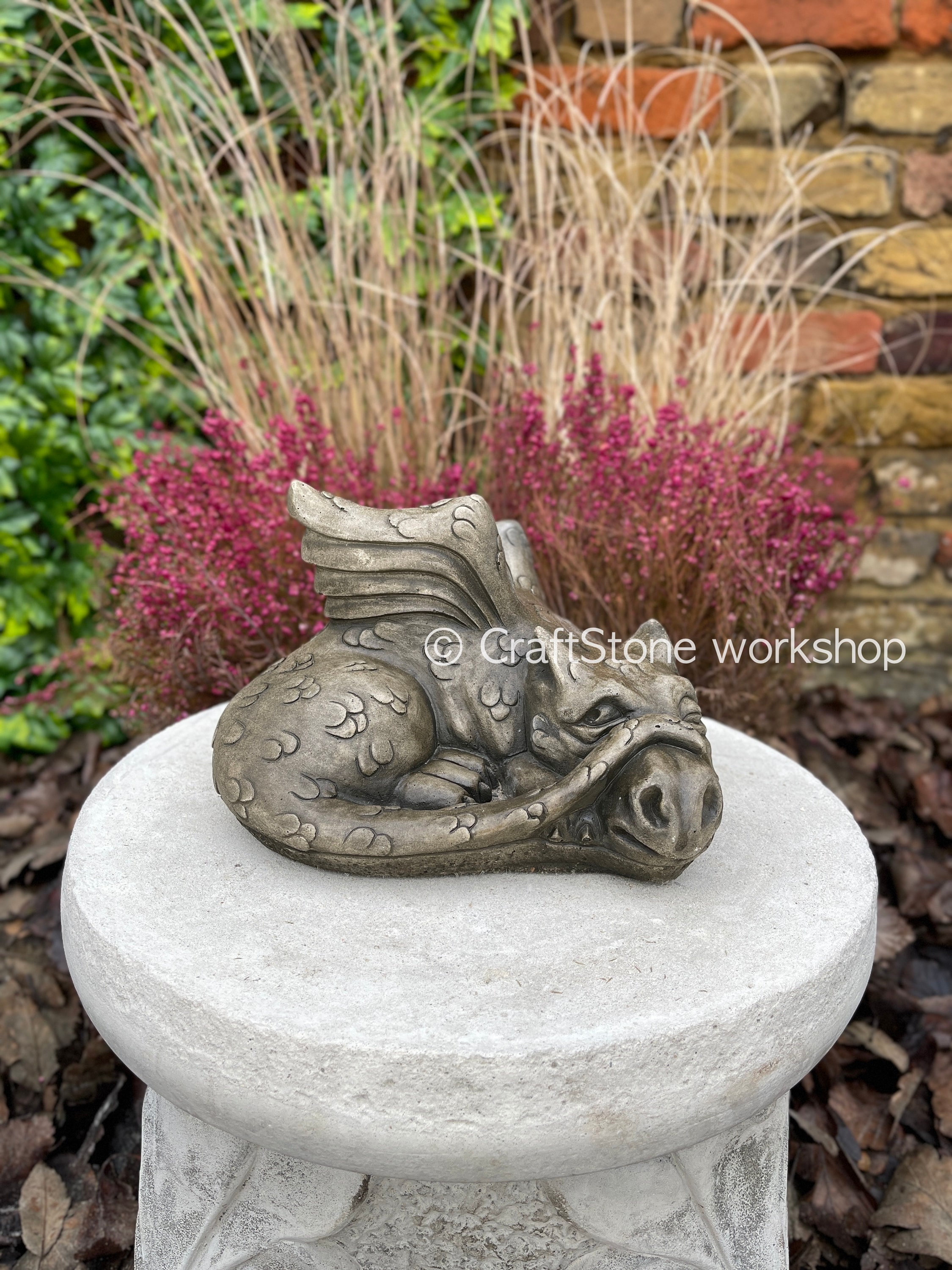 Large Japanese Dragon Statue for Backyard Decorations, Fairy Garden ...