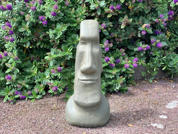 Large Moai Statue Easter Island Head Sculpture Moai Bust Cement Tiki ...