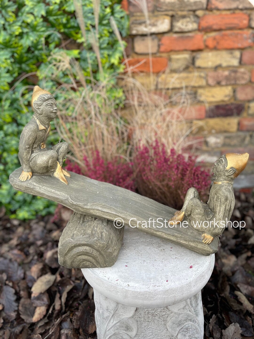 Fairy Elves Statue Unique Decorative Concrete Figurine, Handcrafted ...