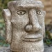 Handmade Concrete Figure on Stand Head Statue Shaped Stone, Stone Vase ...