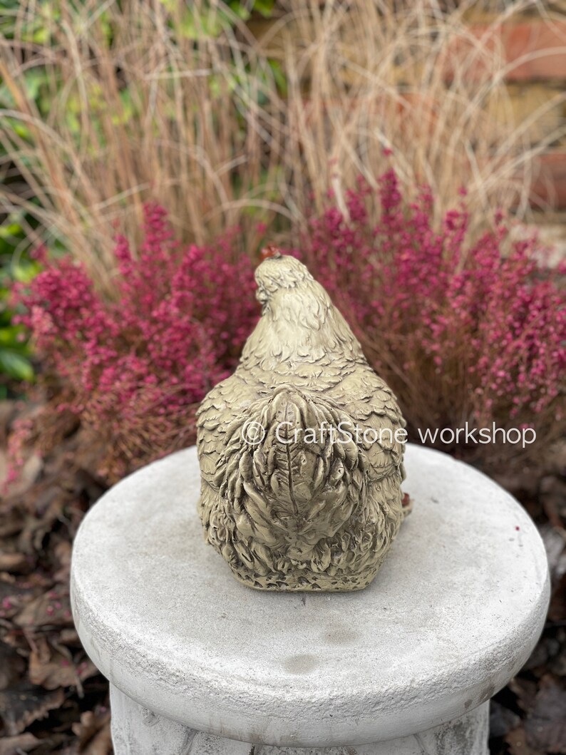 Decorative Concrete Chicken Statues for Backyard Design Stone | Etsy