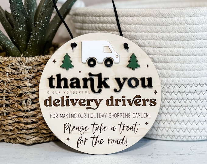 Thank You Delivery Driver Sign Delivery Driver Snack Sign Take A Treat ...