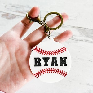 Custom Baseball Bag Nametag Personalized Baseball Name Tag Acrylic Bag ...