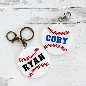 Custom Baseball Bag Nametag Personalized Baseball Name Tag Acrylic Bag ...