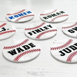 Custom Baseball Bag Nametag Personalized Baseball Name Tag Acrylic Bag ...