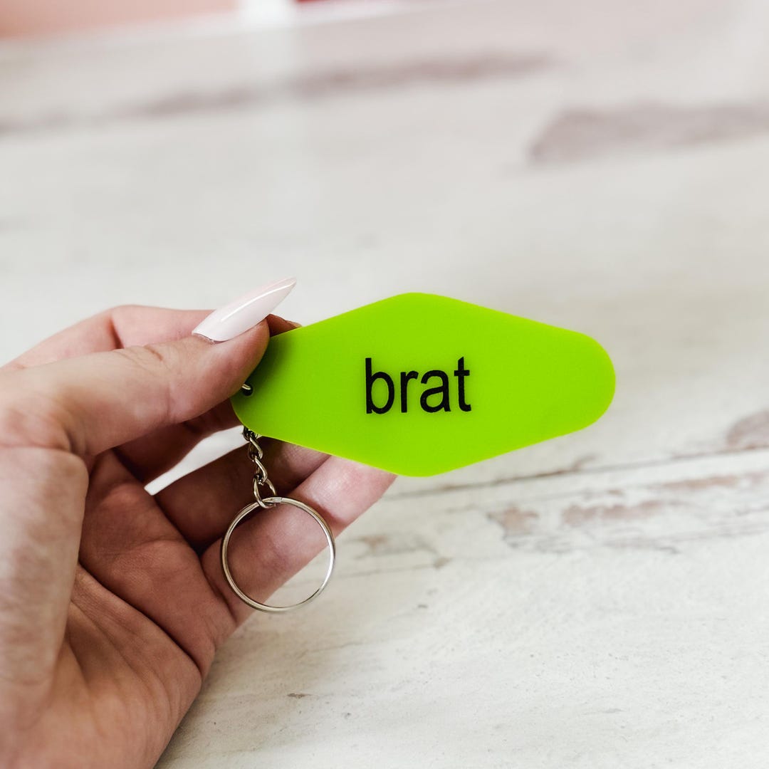 Brat Keychain Charli XCX Inspired Keychain Y2K Style Brat Girl Summer ...