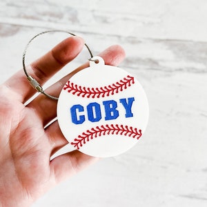 Custom Baseball Bag Nametag Personalized Baseball Name Tag Acrylic Bag ...