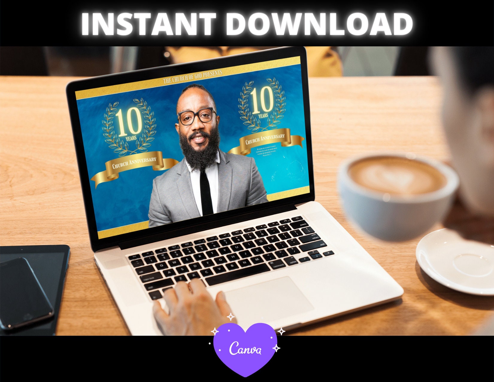 Church Zoom Background, Church Anniversary Background, DIY Church ...