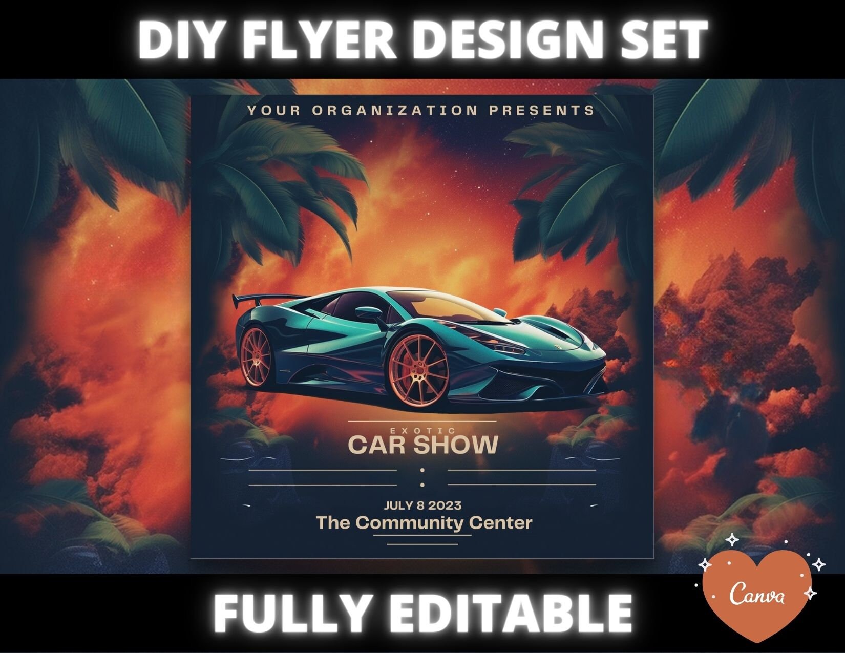 DIY Exotic Car Show Flyer, Car Show Flyer Template - Etsy