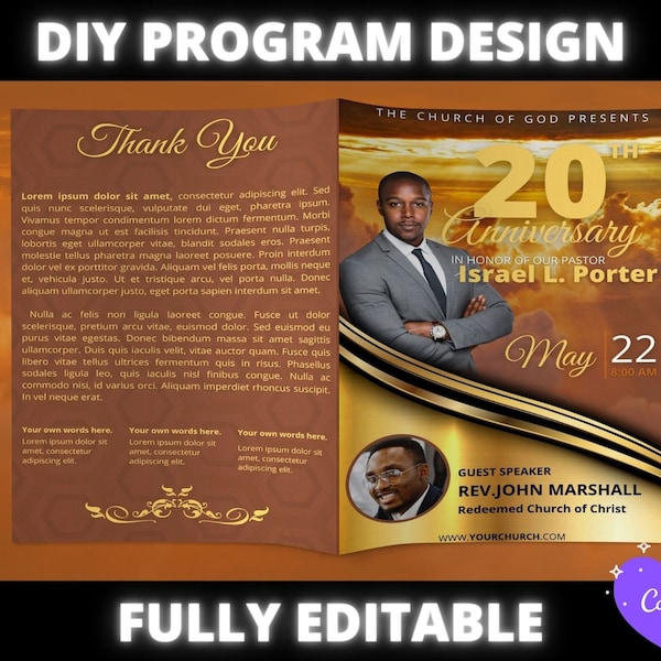 Pastor Installation Program Template - Etsy