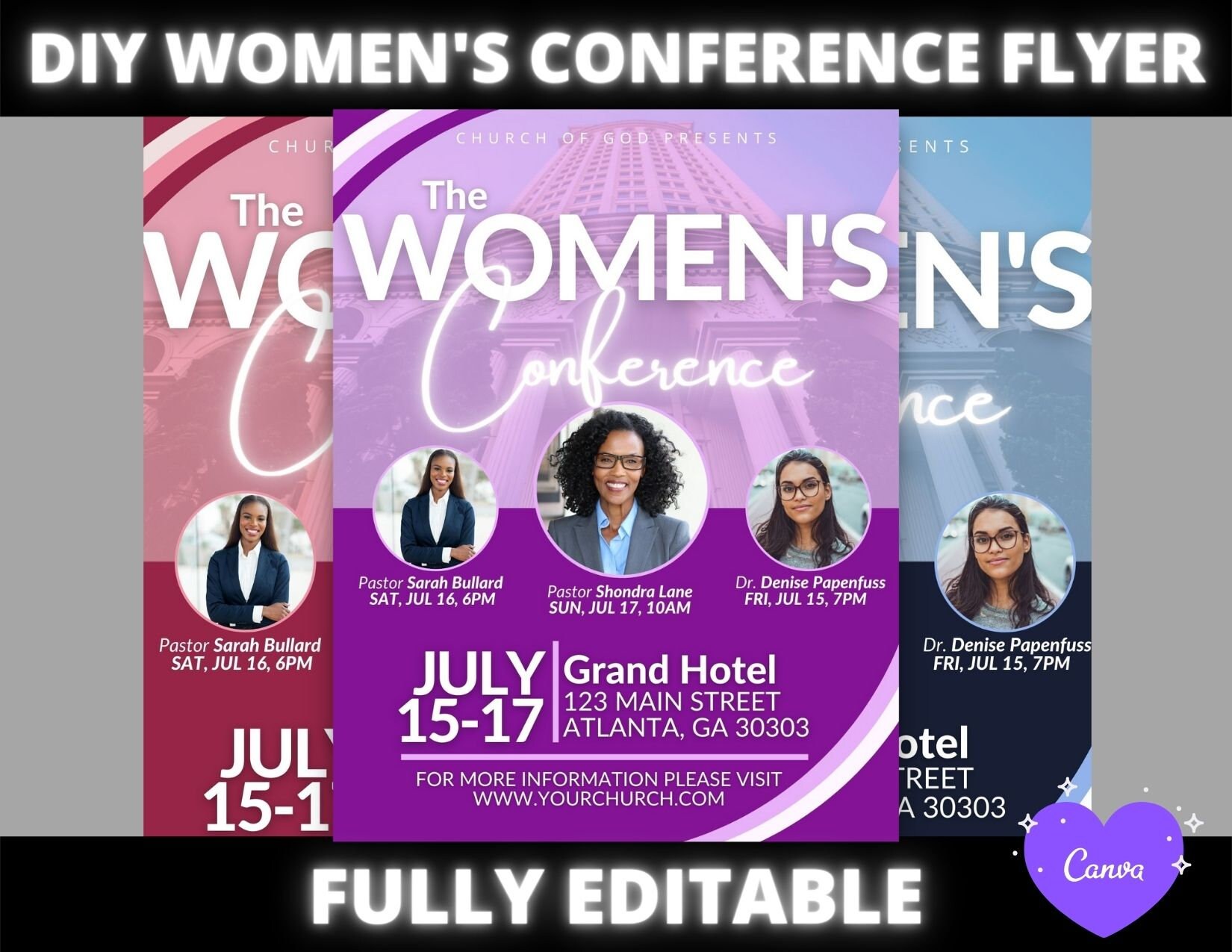Women's Church Conference Flyer, Women's Leadership Conference Flyer - Etsy