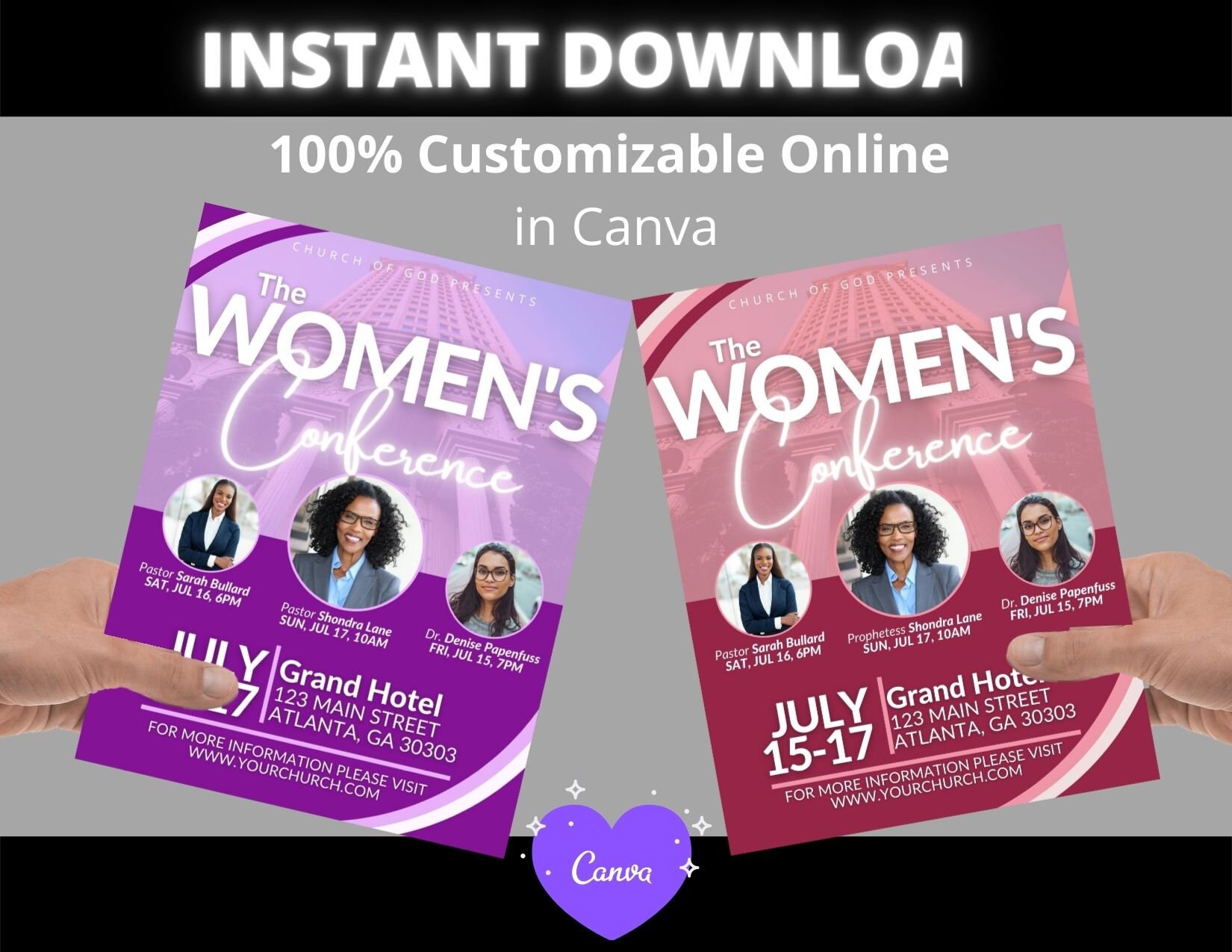 Women's Church Conference Flyer, Women's Leadership Conference Flyer - Etsy