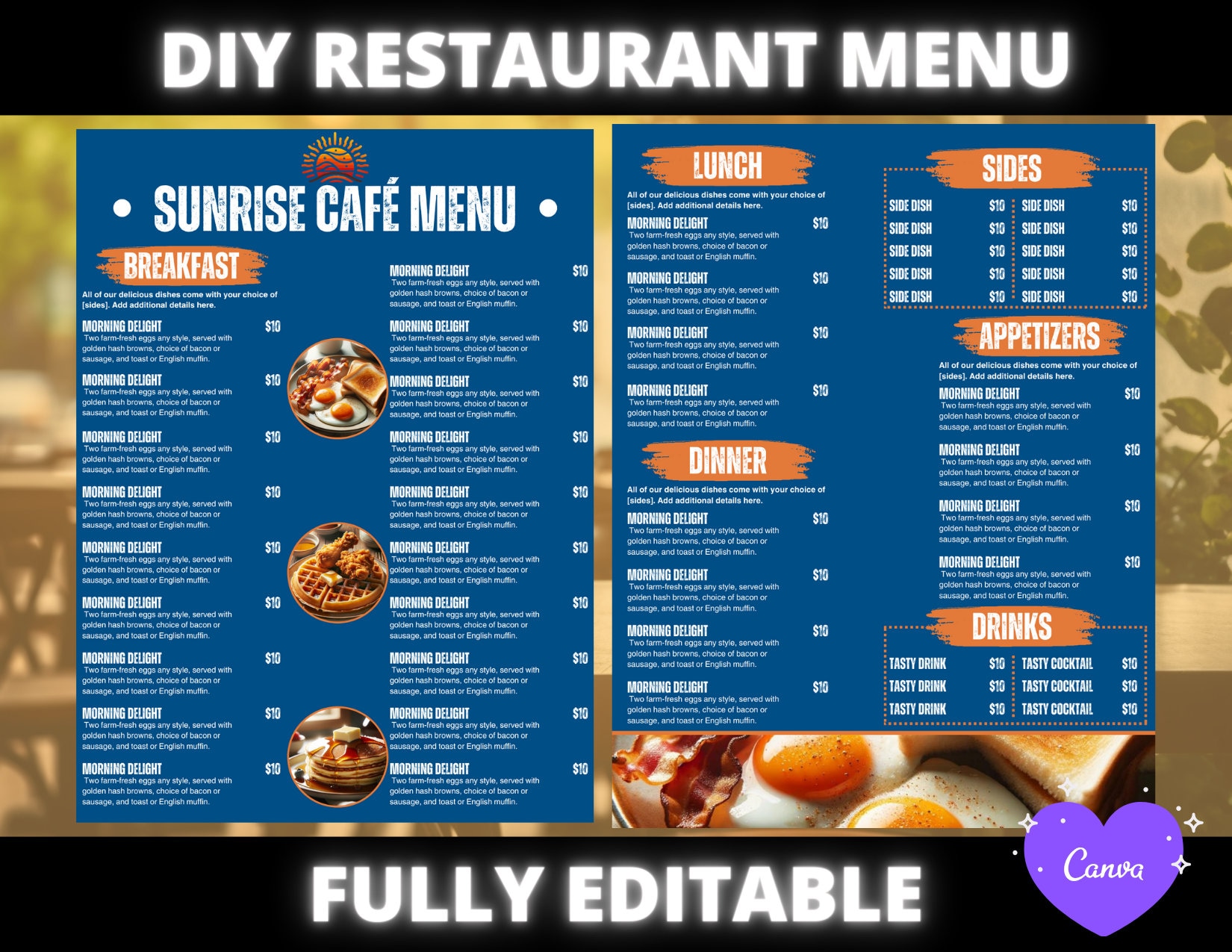 Café Restaurant Menu Template | Restaurant Menu | Catering Menu ...