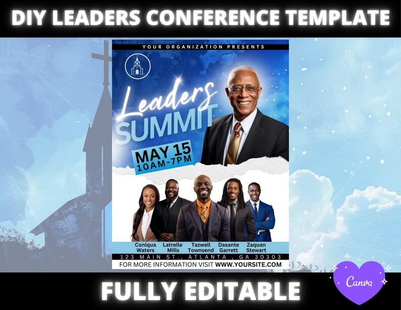 Leadership Conference Flyer, DIY Church Conference Flyer, Conference ...